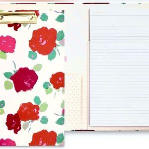 kate spade | Other | Nwt Kate Spade Clipboardfolio Brushy Rose Pattern ...